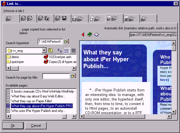 Web CD DVD - Link to a new page, copied from an existing one in another ...